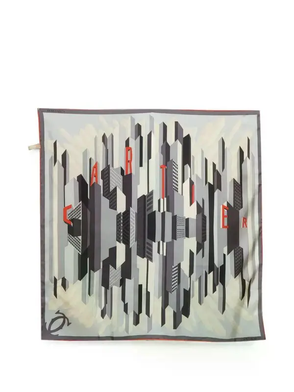 Cartier Skyline-print Square Scarf - Neutrals