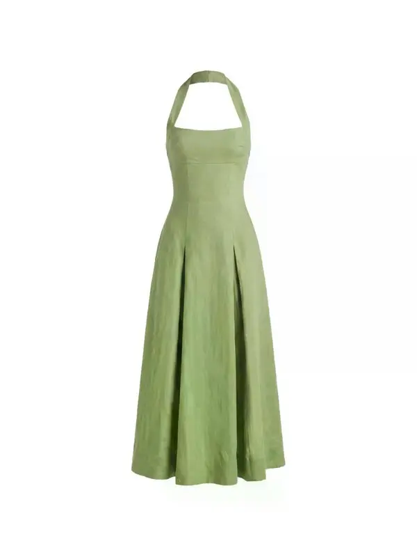 NICHOLAS Elizabeth Halterneck Midi Dress