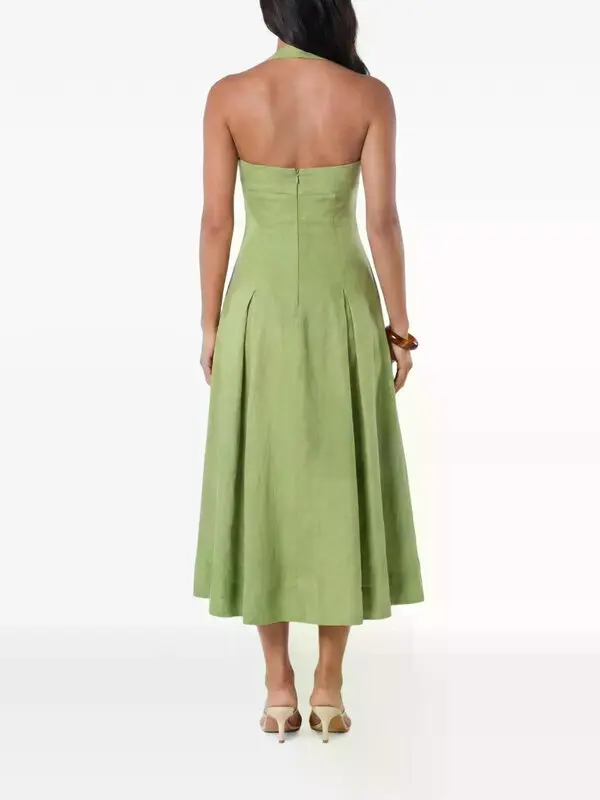NICHOLAS Elizabeth Halterneck Midi Dress