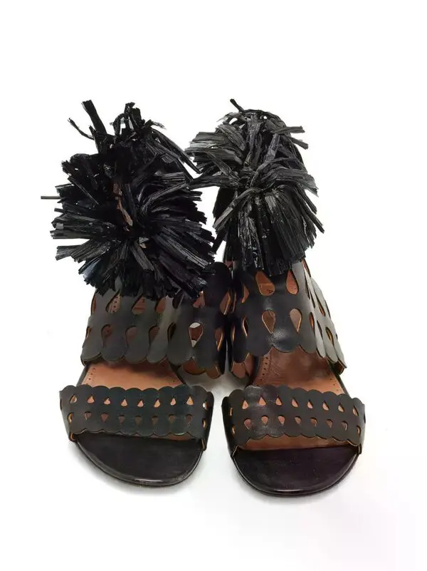 Alaïa Cut-out Fringe Sandals