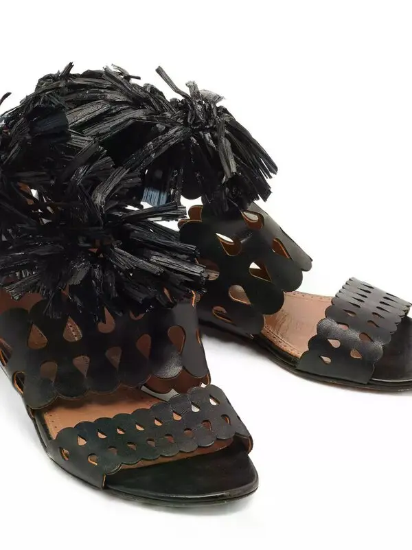 Alaïa Cut-out Fringe Sandals