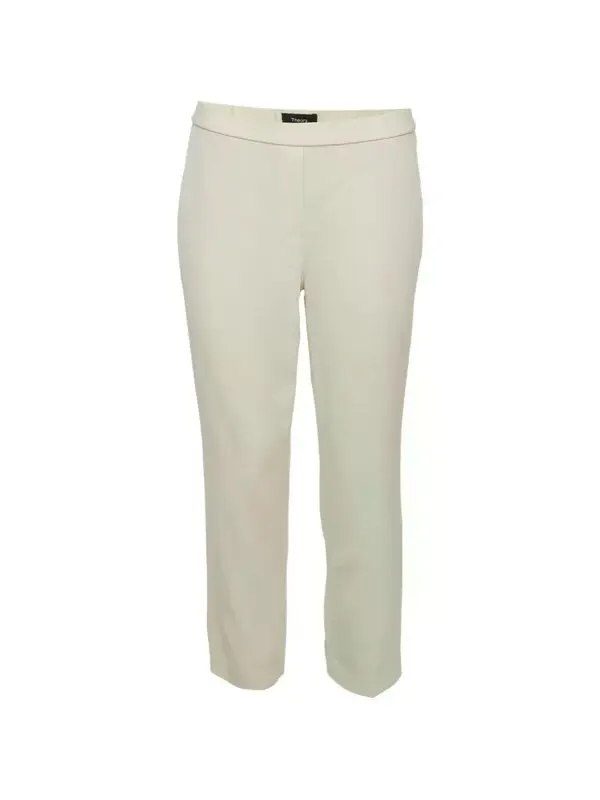Theory Textured Crepe Straight Leg Trousers