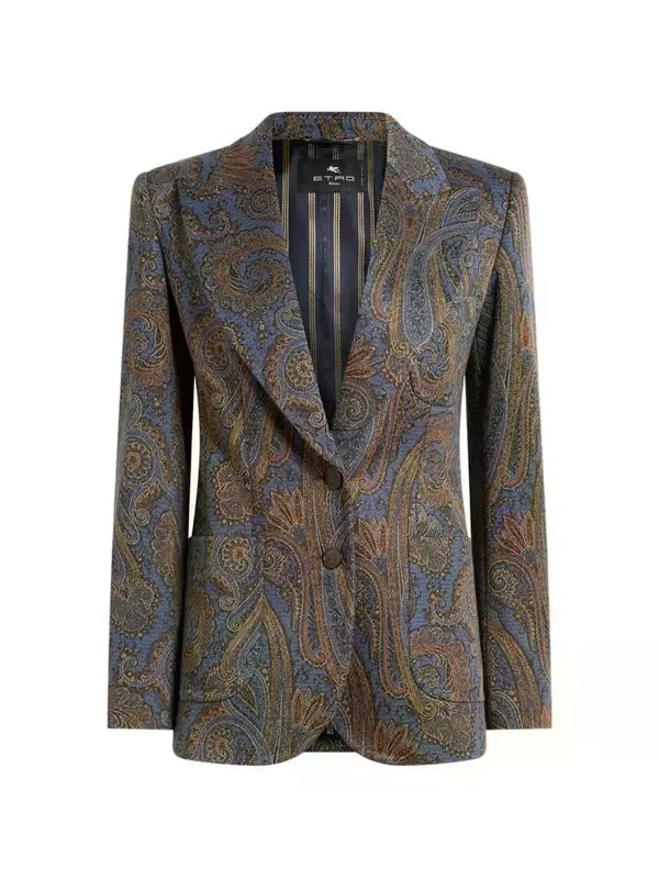 Etro Single-breasted Paisley Jacquard Jacket