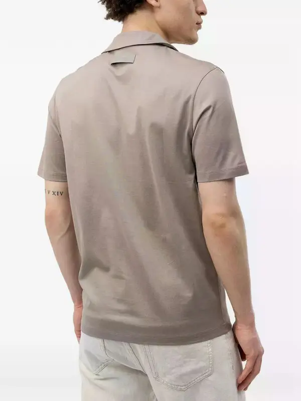Hugo Logo-patch Notch-collar Polo Shirt