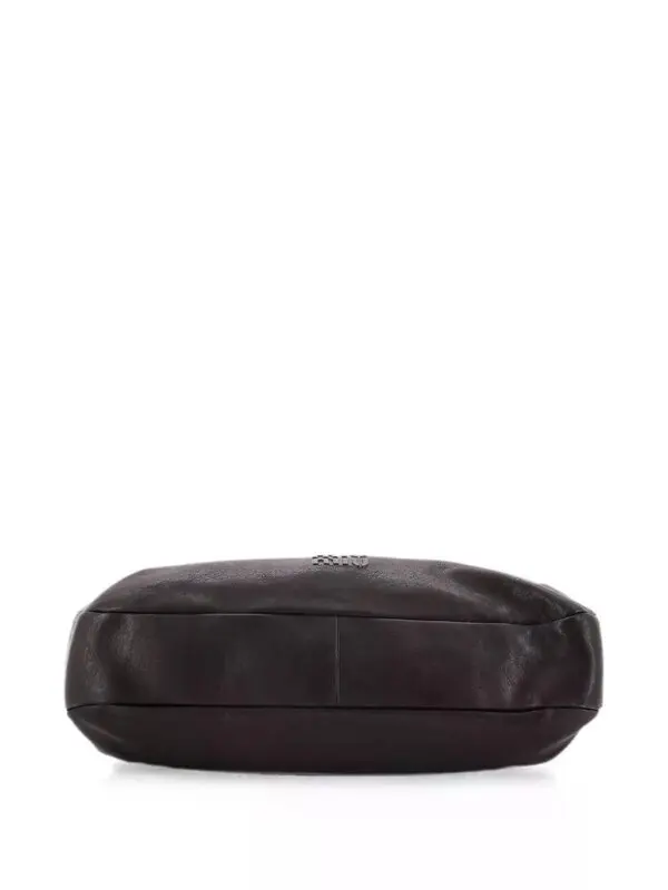 Miu Miu Aventure Leather Medium Shoulder Bag - Black