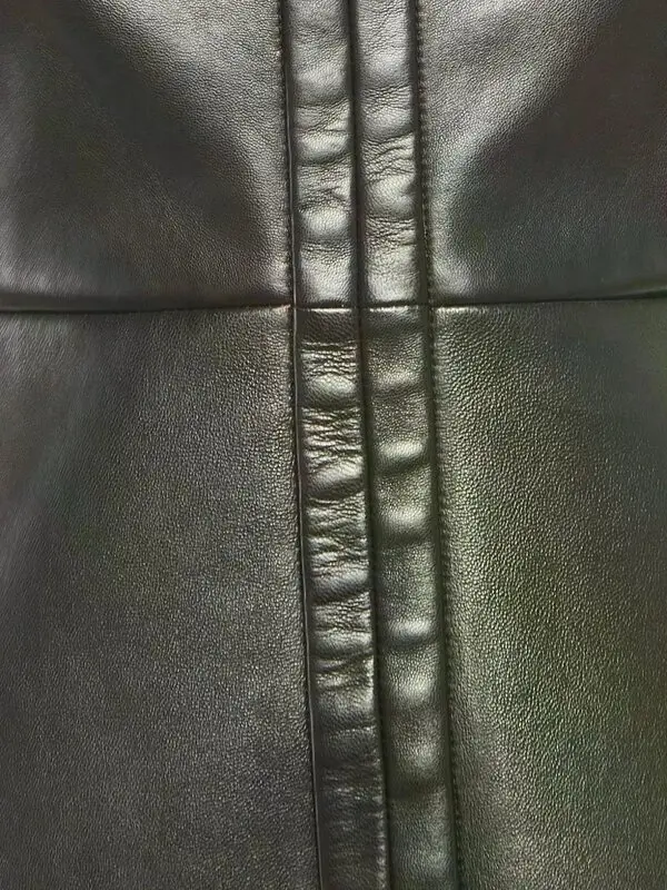 Versace Sleeveless Leather Mini Dress