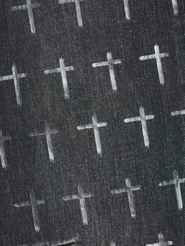 RtA Bryant Cross-print Denim Jeans