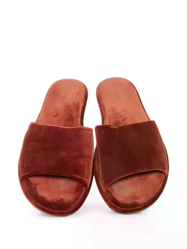 THE ROW Velvet Flat Slides
