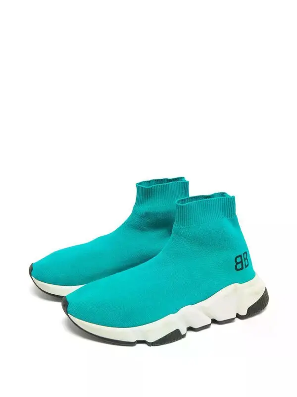 Balenciaga Knit Slip-on Sneakers - Blue