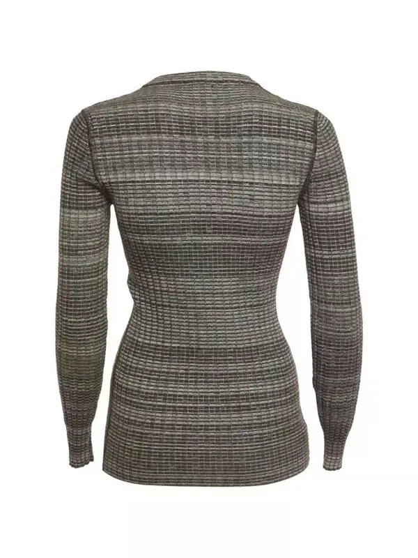 Dolce & Gabbana Rib Knit Henley Neck Sweater