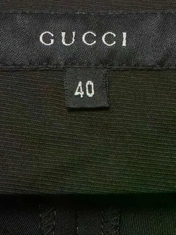 Gucci Leather-trim Belted Wool Trousers