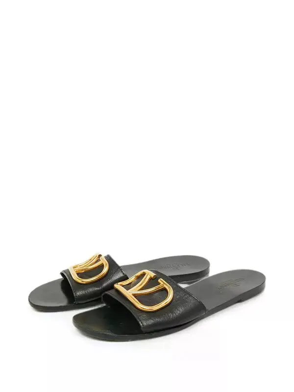 Valentino Garavani Vlogo Flat Slip-on Sandals