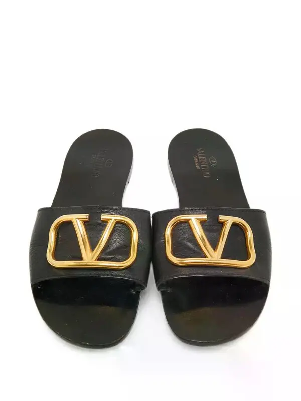 Valentino Garavani Vlogo Flat Slip-on Sandals