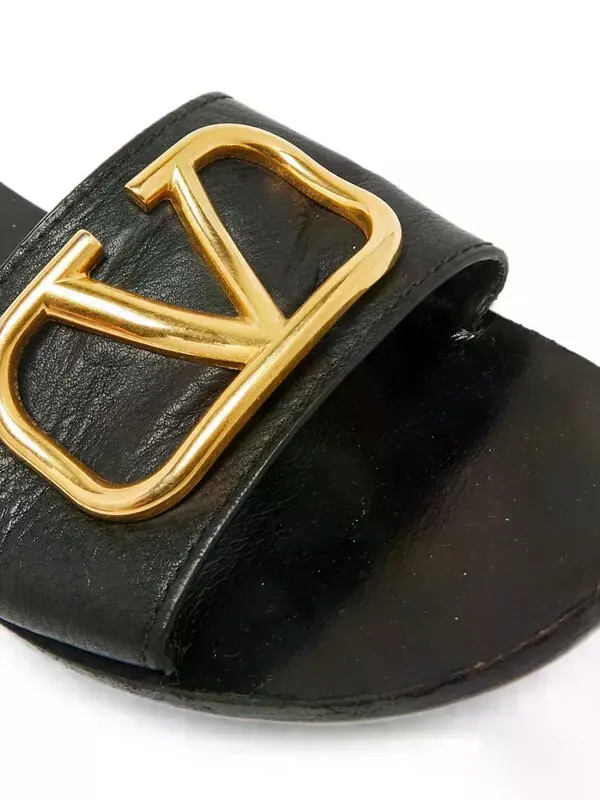 Valentino Garavani Vlogo Flat Slip-on Sandals