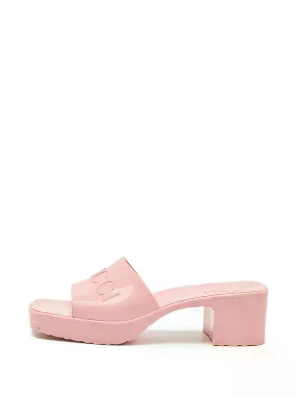 Gucci Logo-embossed Heeled Sandals