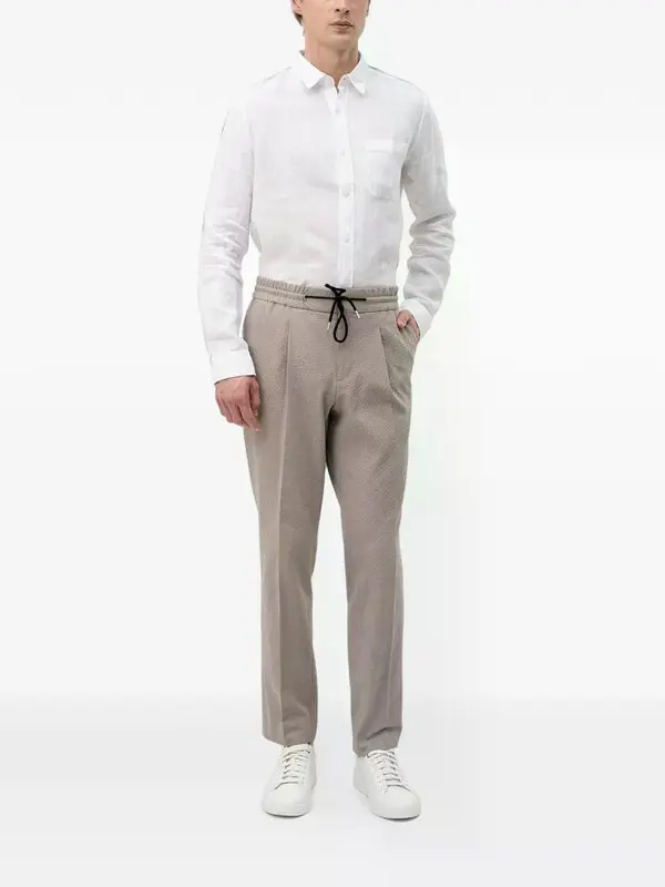 Hugo Seersucker Drawstring Trousers