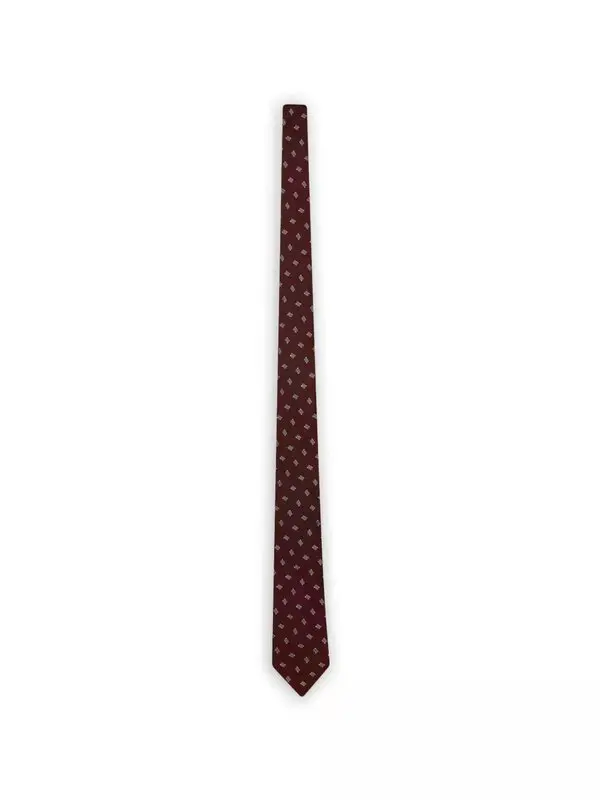 Emporio Armani Silk Jacquard Tie - Red