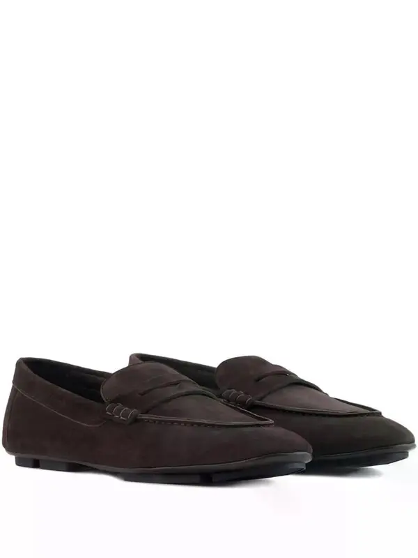 Giorgio Armani Leather Boat Shoes