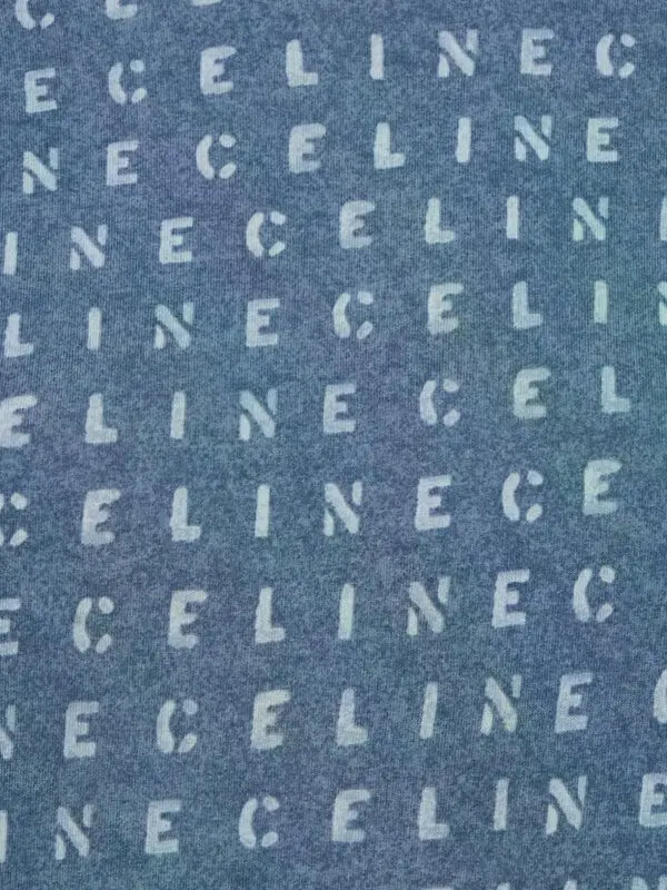 Celine Logo Print Long Sleeve Top