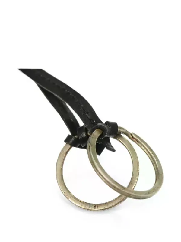 Hermès Calf Leather Clochette Necklace Pendant - Black