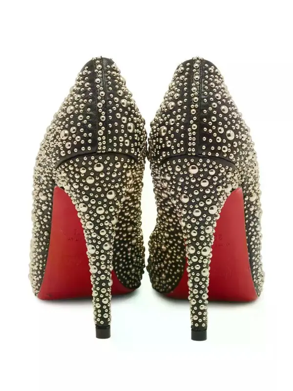 CHRISTIAN LOUBOUTIN Studded Peep-toe Pumps
