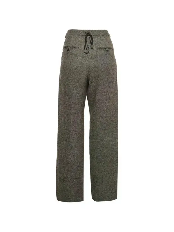Rochas Textured Wool Blend Trousers