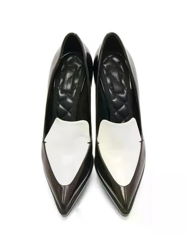 Celine Two-tone Pointed Toe Leather Pumps