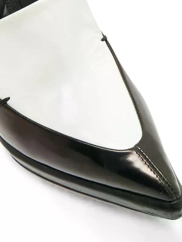 Celine Two-tone Pointed Toe Leather Pumps