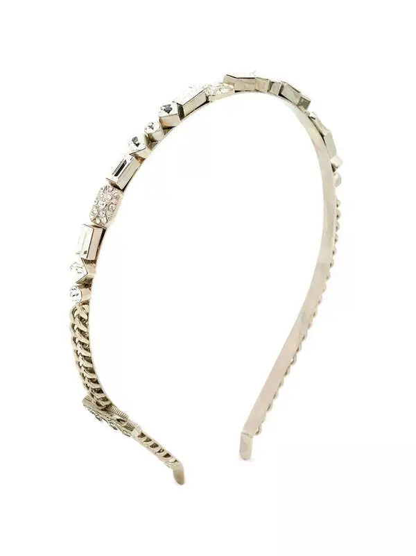 Dolce & Gabbana Crystal-embellished Headband - Silver