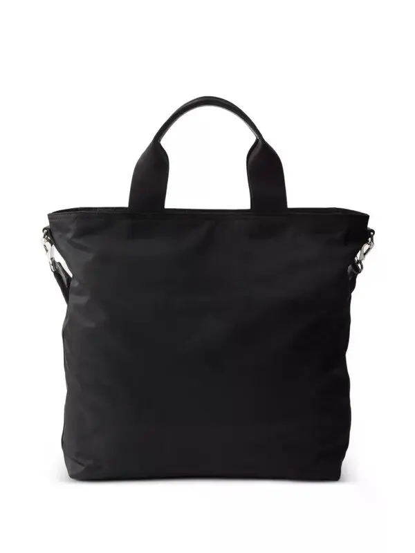 Prada Re-nylon And Leather Tote Bag - Black