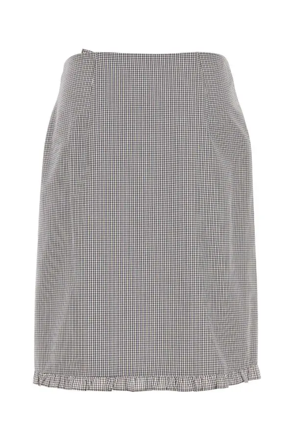 Miu Miu Embroidered Poplin Skirt