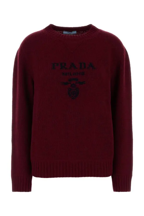 Prada Burgundy Wool Blend Sweater