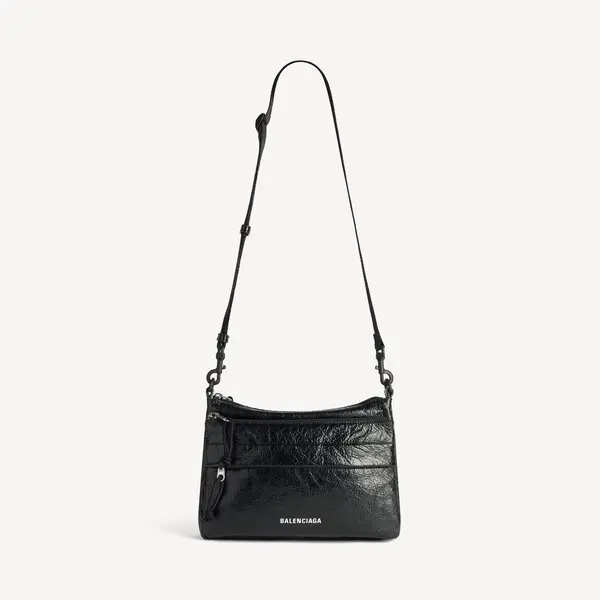 Balenciaga Explorer Double Pouch Messenger Bag - Black