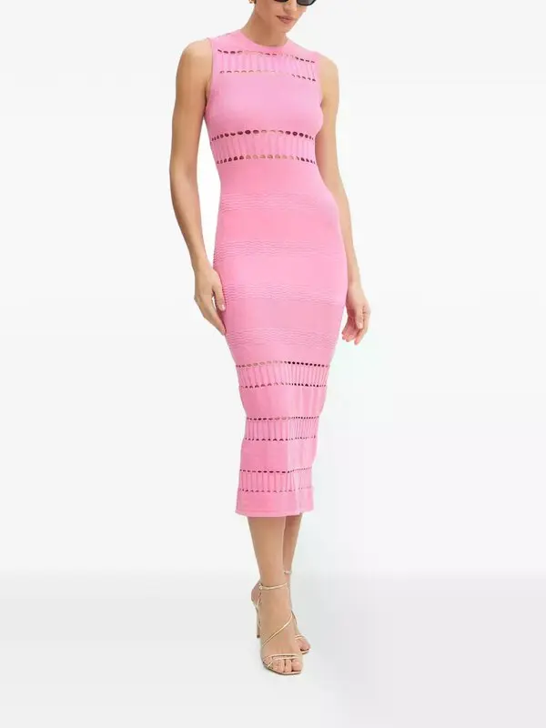TWINSET Pointelle Knit Midi Dress - Pink