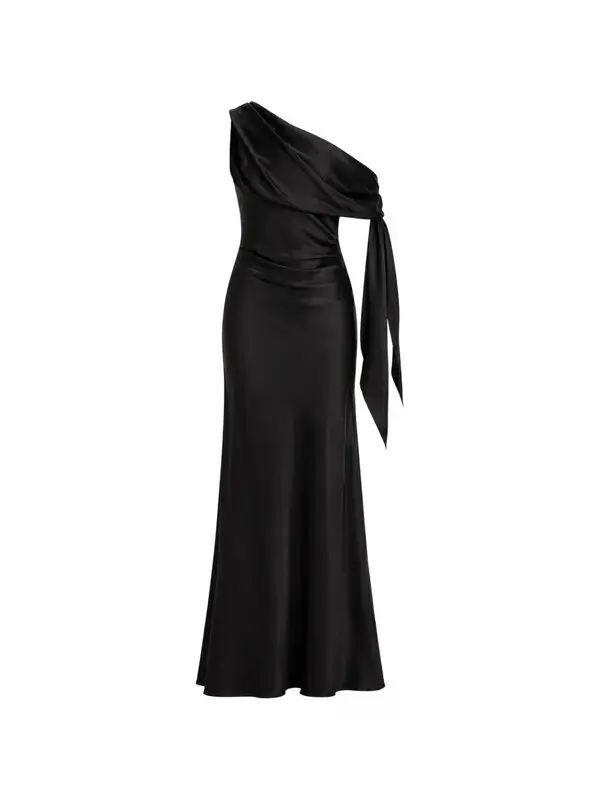 THE SEI Asymmetric Draped Gown - Black