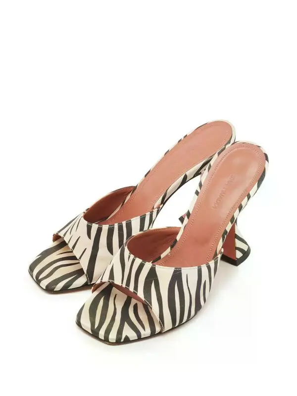 Amina Muaddi Lupita Zebra-print Sandals