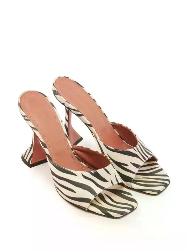 Amina Muaddi Lupita Zebra-print Sandals