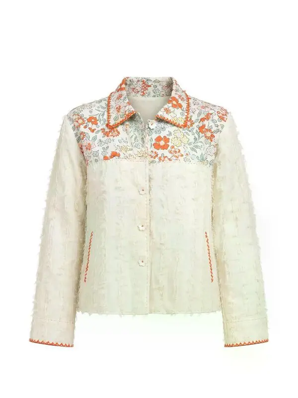 DHAARI Embroidered Reversible Jacket - Neutrals