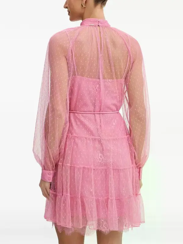TWINSET Tiered Point D'esprit Mini Dress