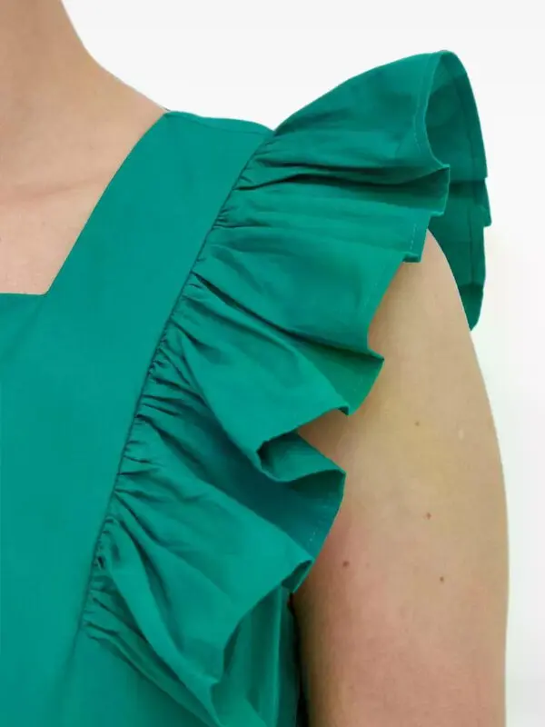 2ND DAY Emerald Square Neck Sleeveless Blouse
