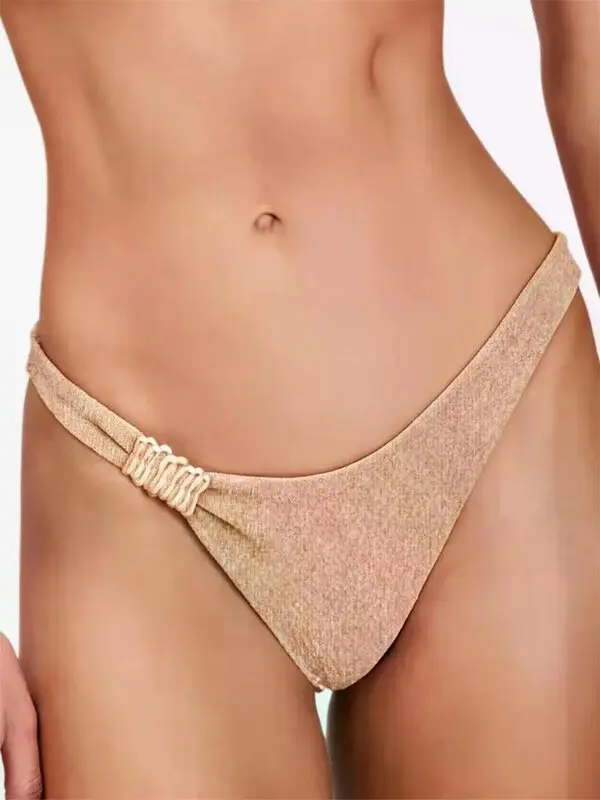Devon Windsor Helen Embellished Bandeau Bikini Short - Neutrals