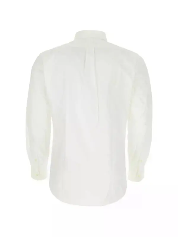 Polo Ralph Lauren Embroidered-logo Oxford Shirt - Neutrals