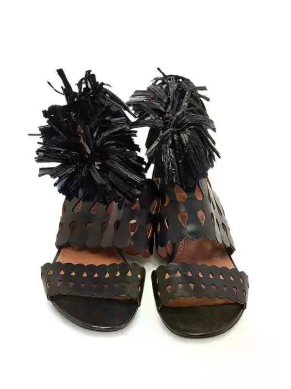 Alaïa Cut-out Fringe Sandals