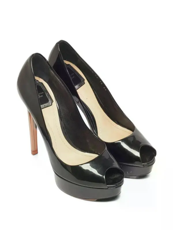 Dior Peep-toe Pumps With Gradient Heel - Black