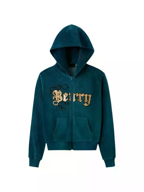 GV GALLERY Sequin Embellished Hoodie - Blue