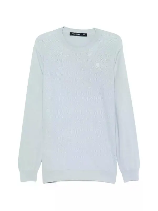 Karl Lagerfeld Logo Embroidery Sweater - Blue