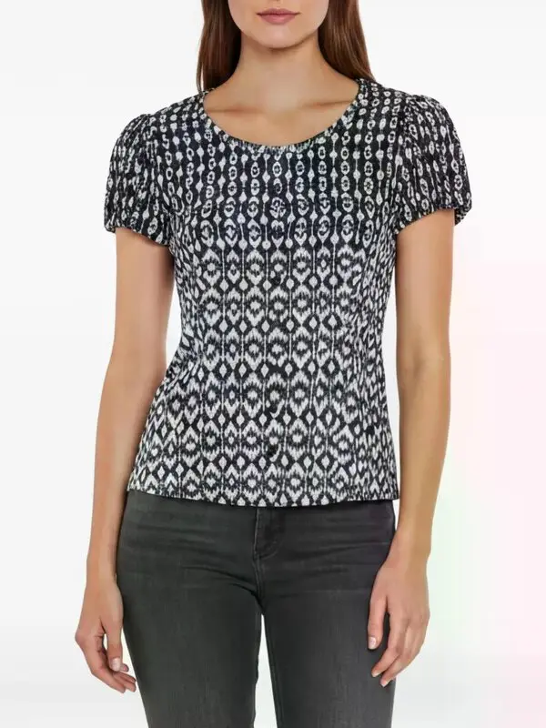 Max Mara Printed Pleated Top