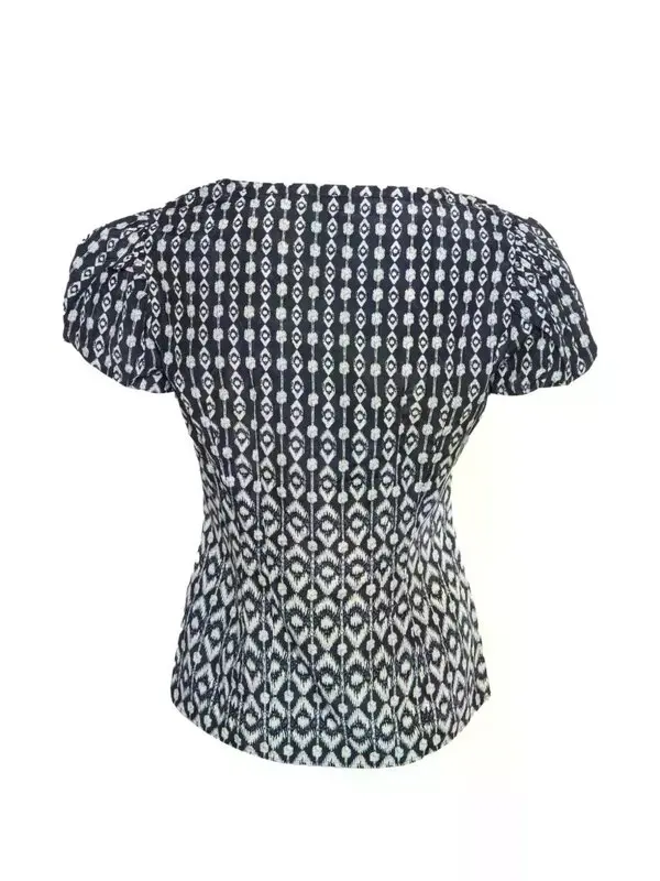 Max Mara Printed Pleated Top