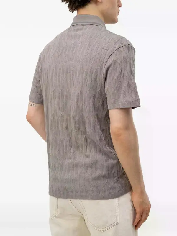 Hugo Dunik Textured-knit Polo Shirt