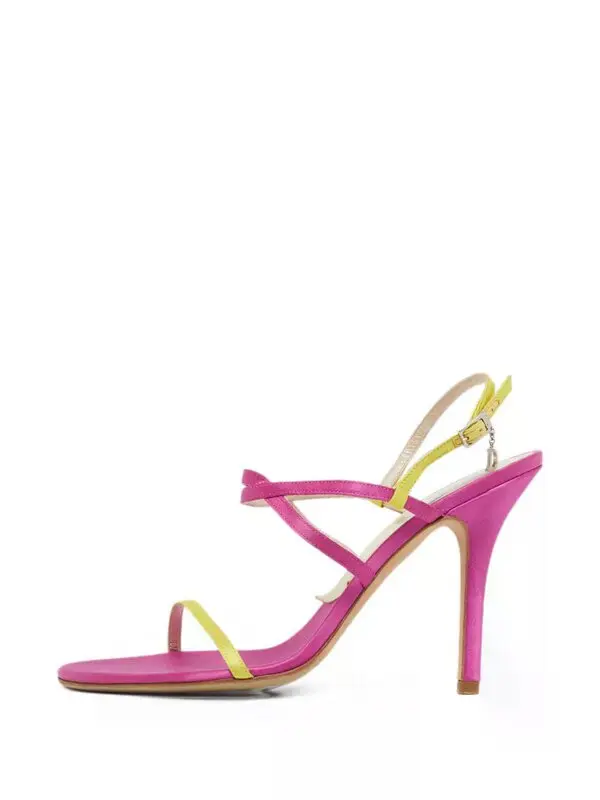 Dior Satin Strappy Stiletto Slingback Sandals - Pink